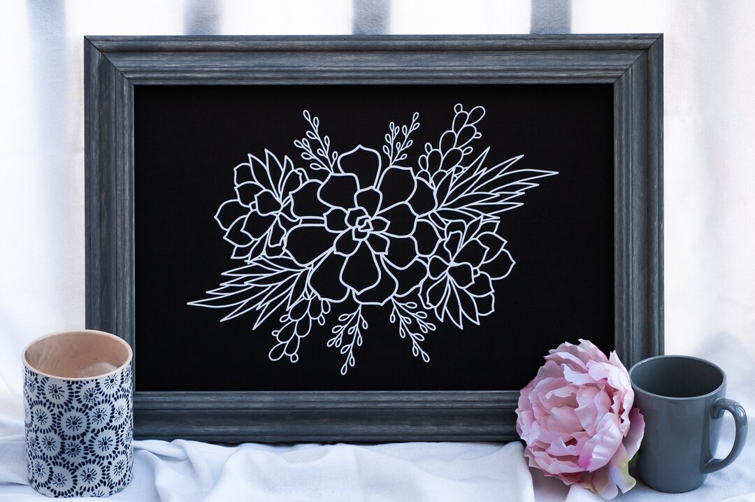 Insert for Slide-in Frame - White Floral - Etsy