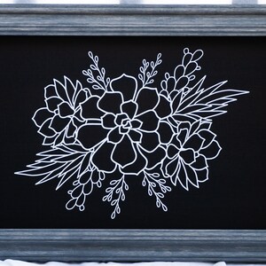 Insert for Slide-in Frame - White Floral - Etsy