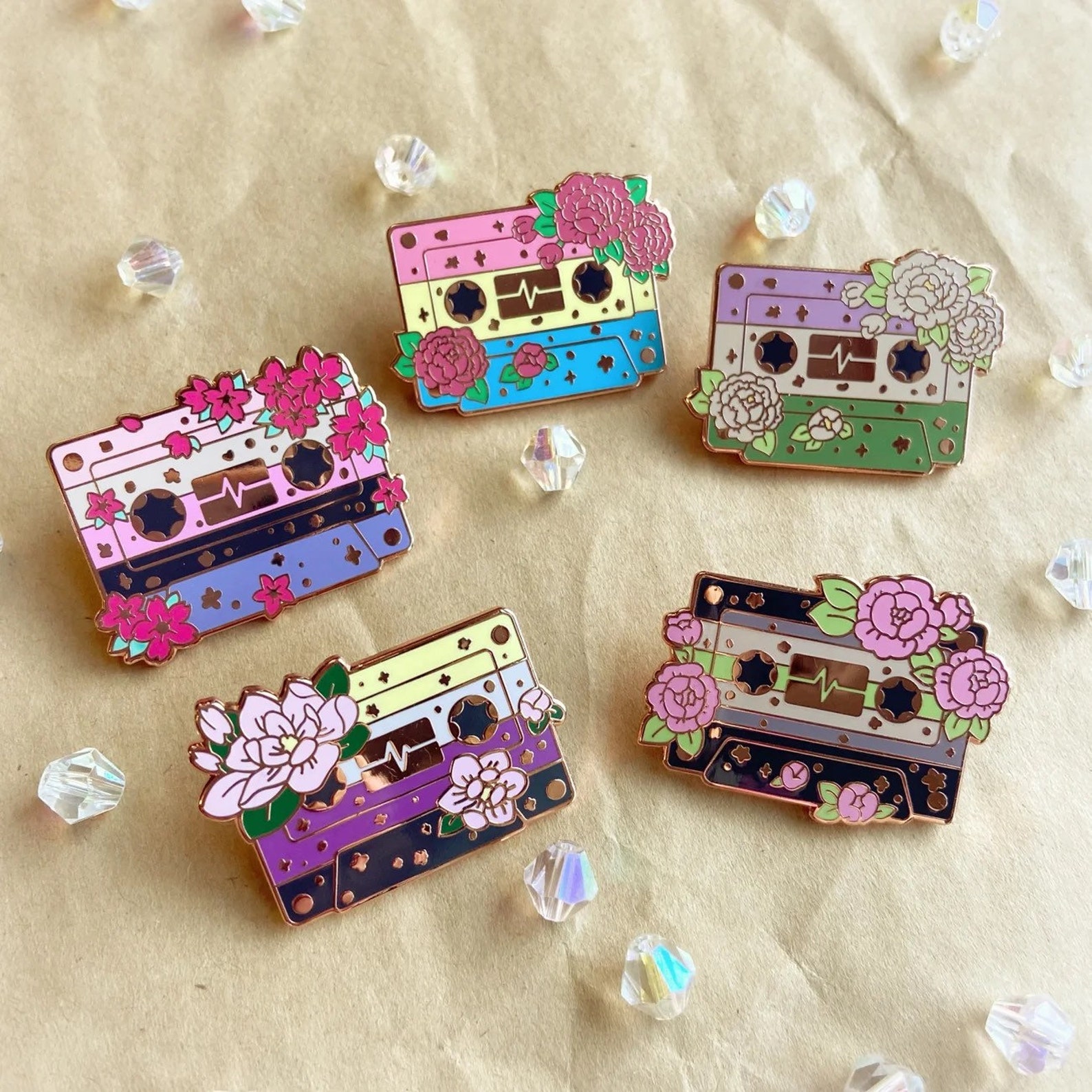 LGBTQIA Pride Cassette Tapes Enamel Pins - Etsy