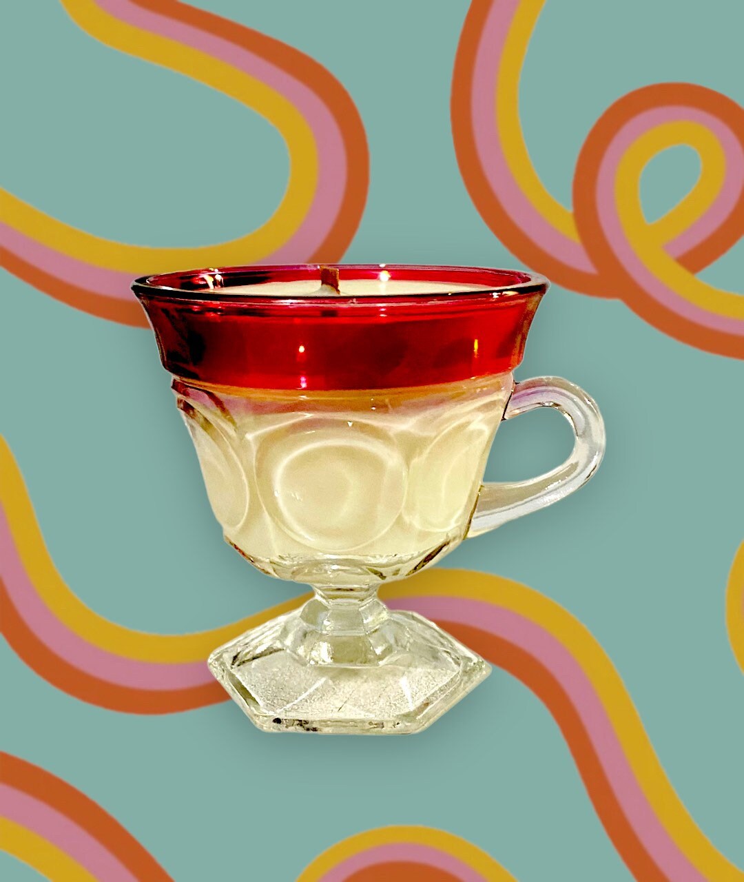 Vintage Glass Candle Etsy
