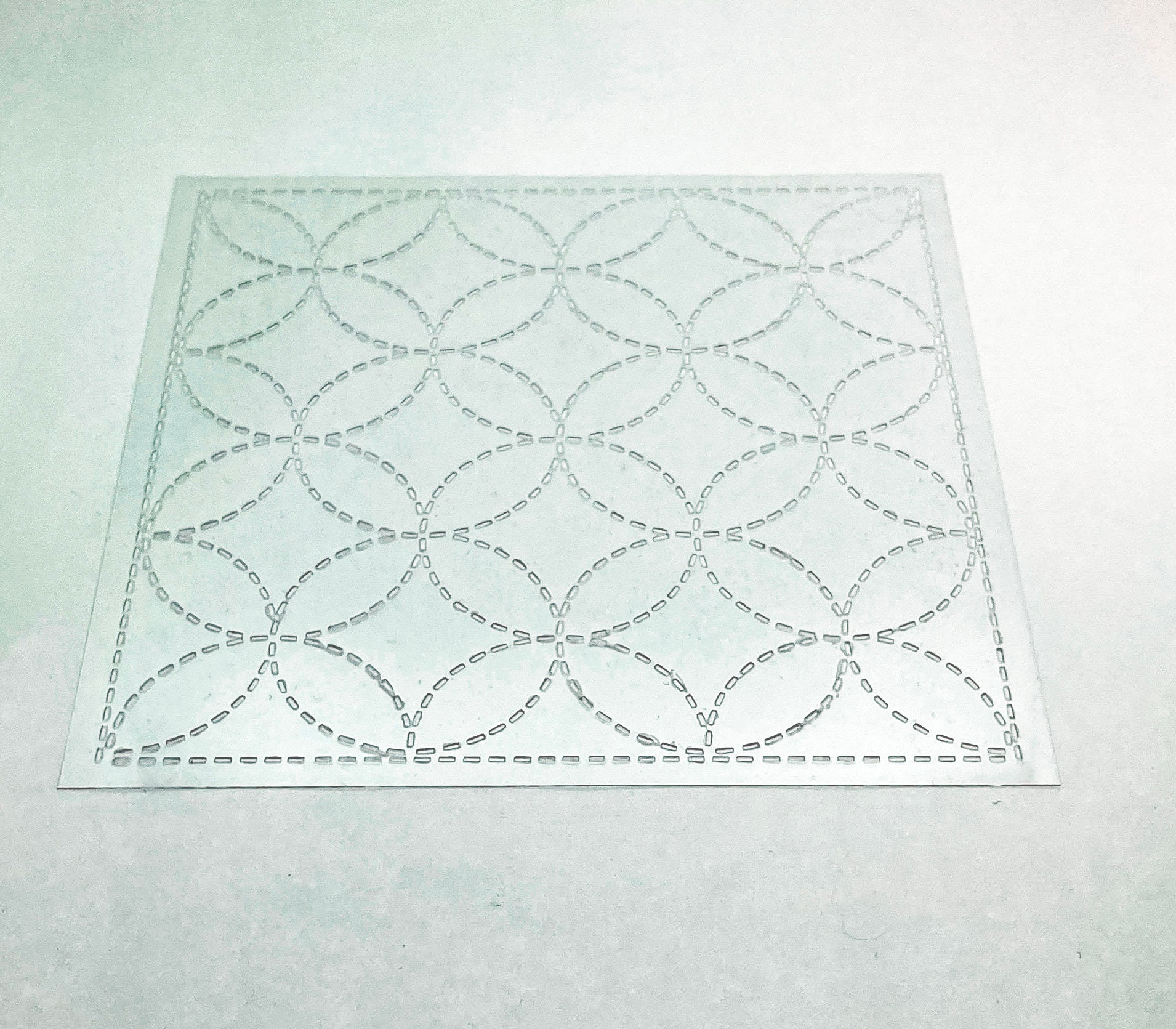 Sashiko Stencil Shippo Tsunagi Pattern Seven Treasures Mylar Plastic ...