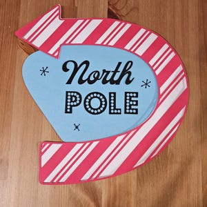 Retro North Pole Sign SVG Vintage North Pole Sign Retro Christmas Svg ...