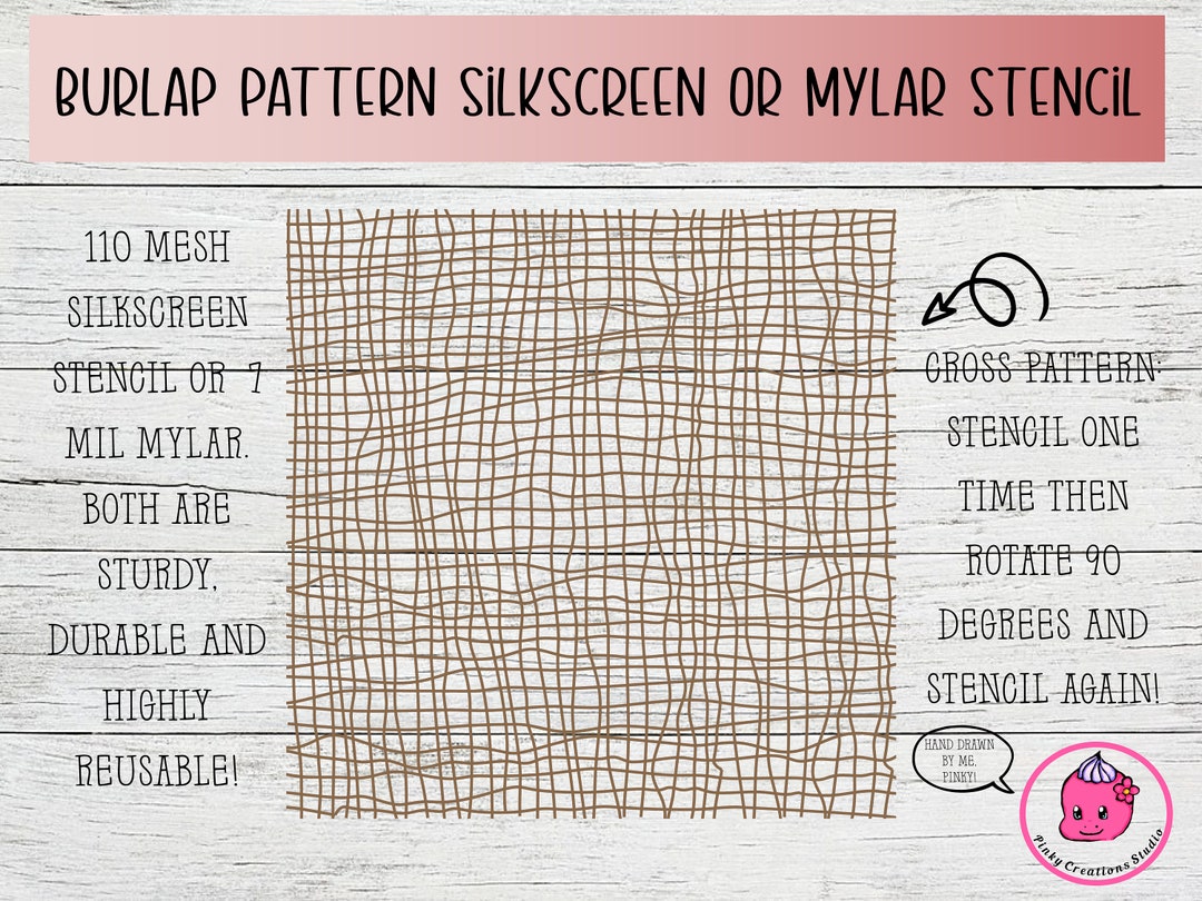 Burlap Pattern Stencil | Cookie Stencil | Burlap Cookie Stencil ...