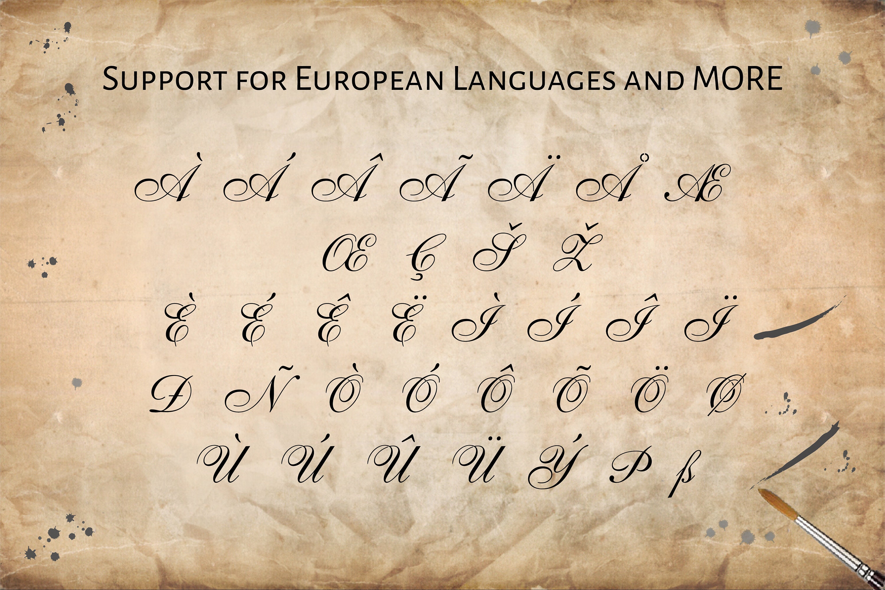 Cursive Font Svg Calligraphy Script, Villa Nova, Stencil Font, Cricut ...