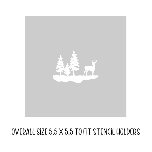 Winter Scene Stencil - Etsy
