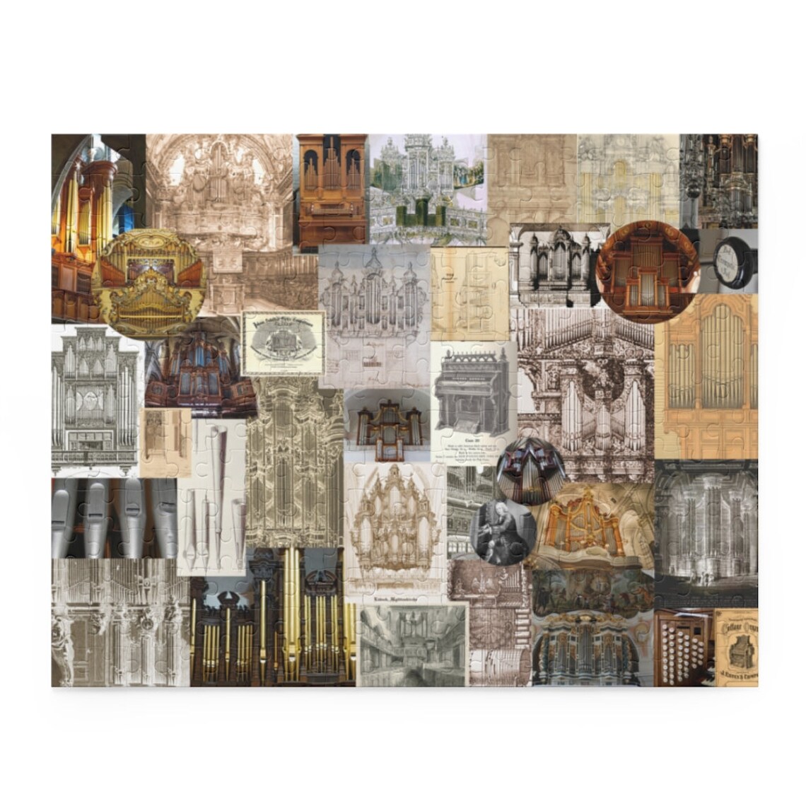 Pipe Organs of the World Collage Jigsaw Puzzle - 500 Pieces / Music ...