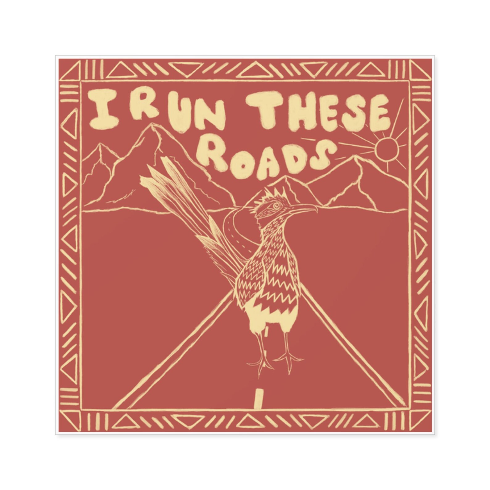 Roadrunner Sticker, UTSA Roadrunners, Roadrunner Print, Desert Highway ...