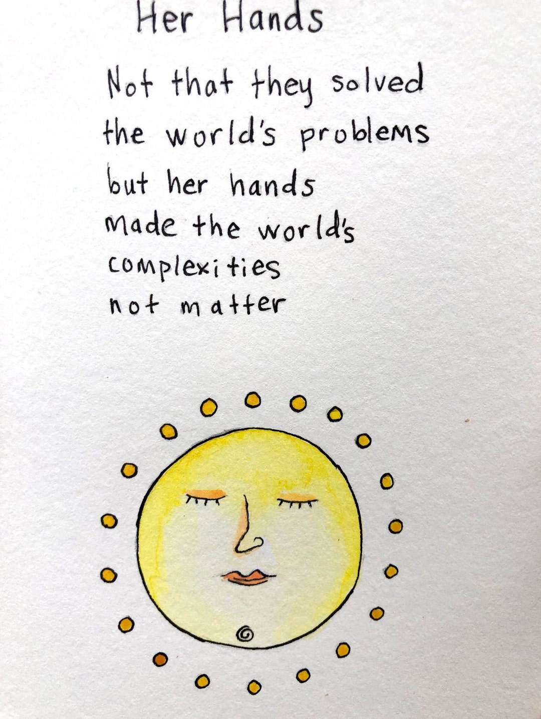 Her Hands Watercolor Poem - Etsy