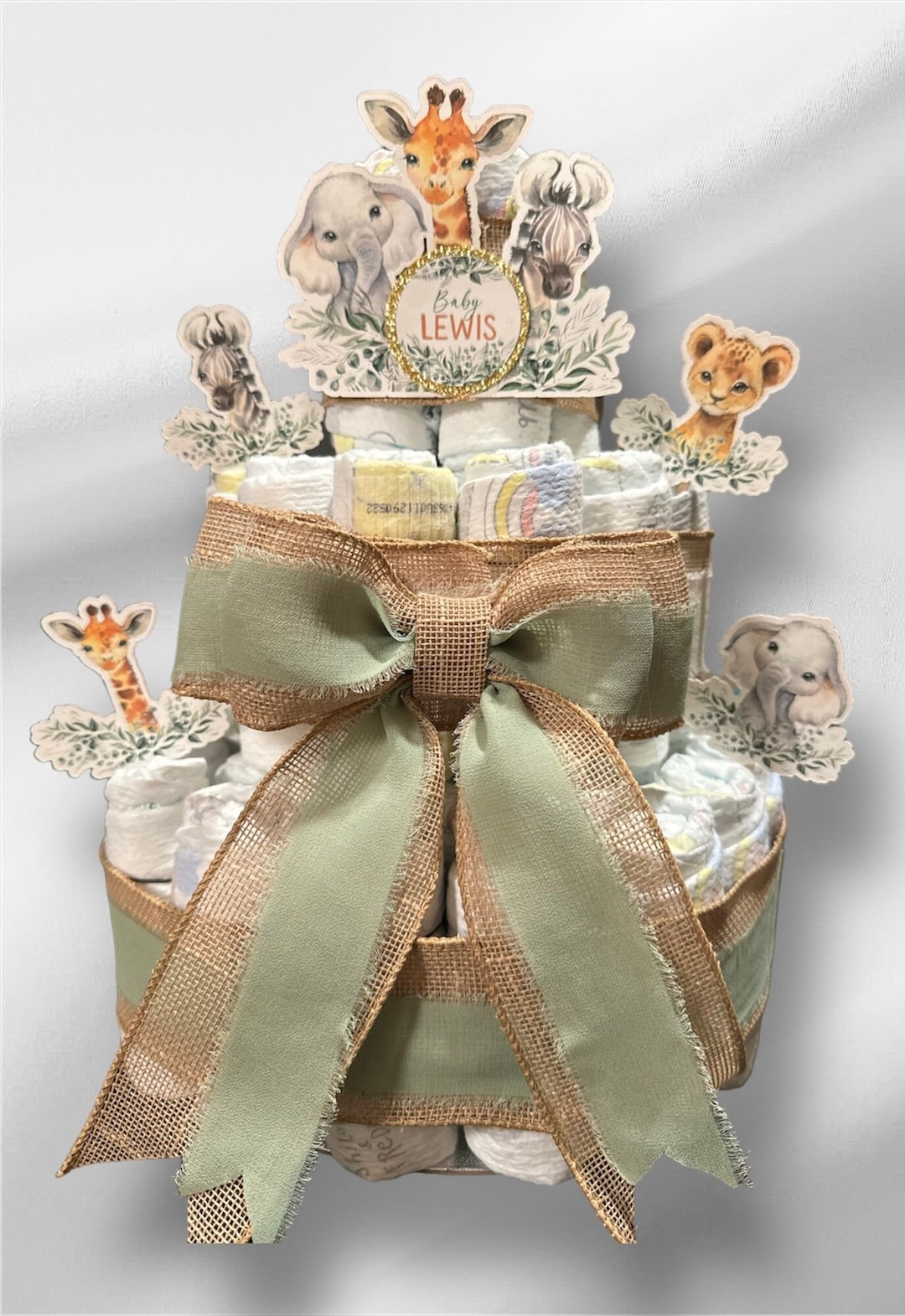 Custom Themed Diaper Cake - Etsy