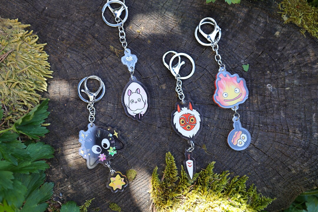 Ghibli-inspired Linking Acrylic Keychain / Charm - Etsy
