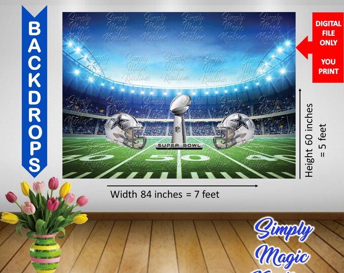 Dallas Stadium Football Backdrop - Digital File Only - Etsy