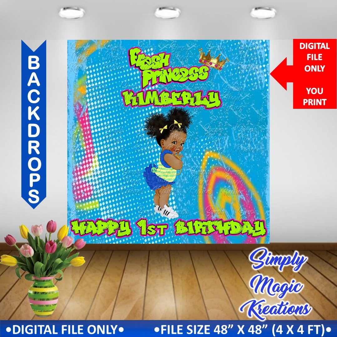 Fresh Princess Birthday Backdrop - Digital File Only - Etsy