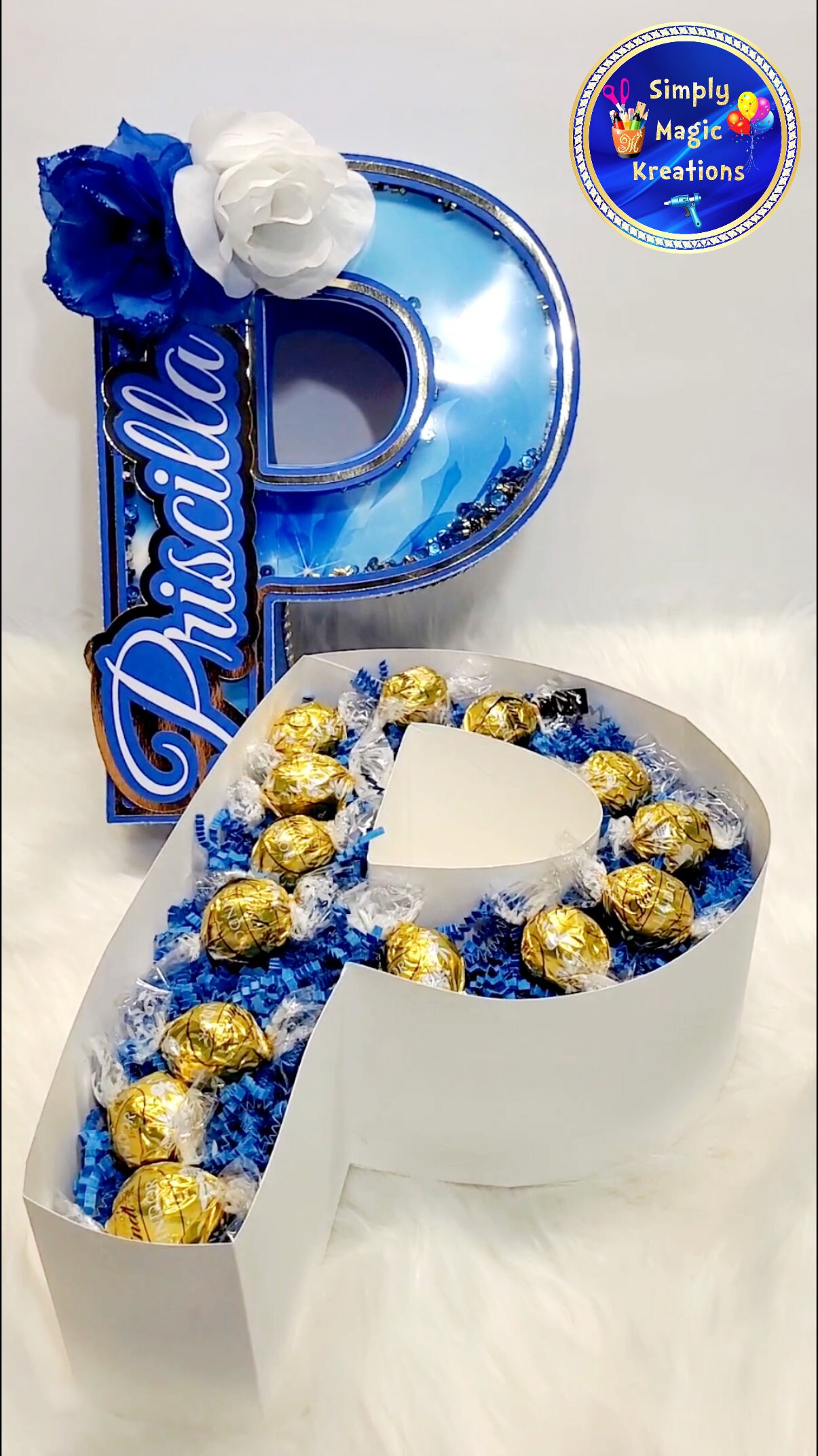 Letter p Shaker Empty Gift Box Customized Letter Gift Box Letter ...