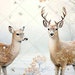 Paper Designs, Mom and Baby, Deer,winter Scene,rice Paper,paper Designs ...