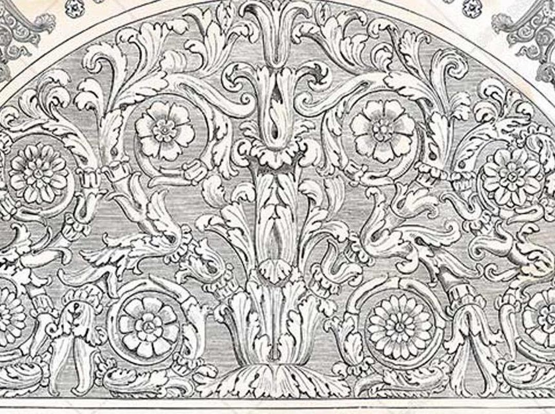 Paper Designs, Inlaid Ancient Half Moon Panel,preorder,sz A2-16.5"x23.4 ...