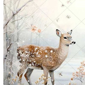 Paper Designs, Mom and Baby, Deer,winter Scene,rice Paper,paper Designs ...