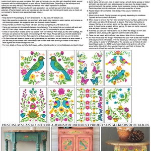 IOD **limited Edition**vida Flora Paint Inlay 12x16 Reusable,8 Sheets ...