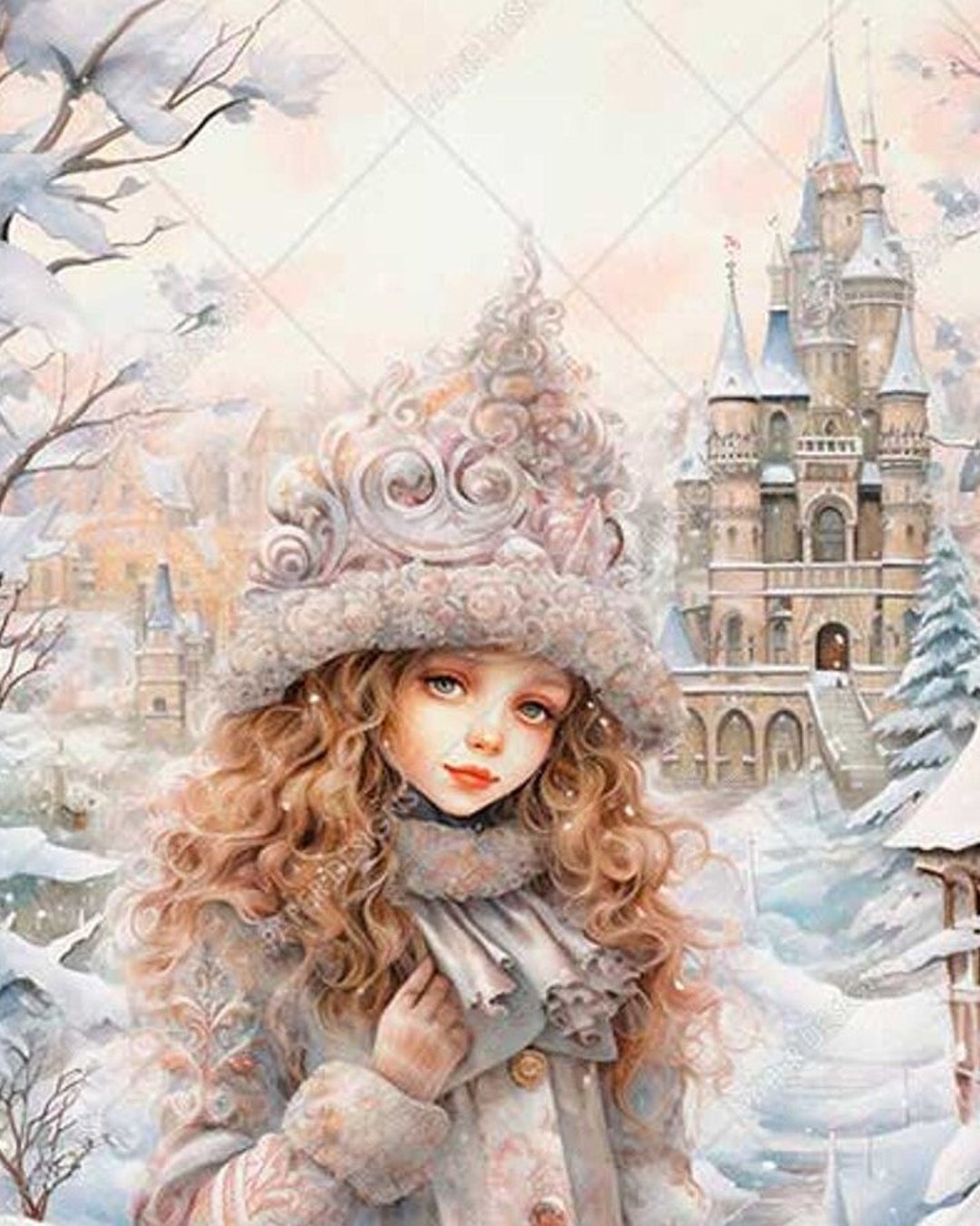 Paper Designs, Princess of Winter,snowy Scene,rice Paper,italy, Size A4 ...