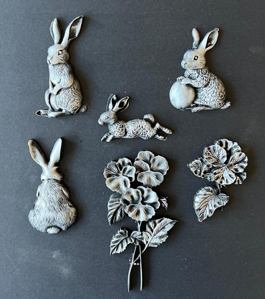 Rabbits,lablanche Silicone Mould,5x8,mixed Media,bunny,bunnies, Sugar ...