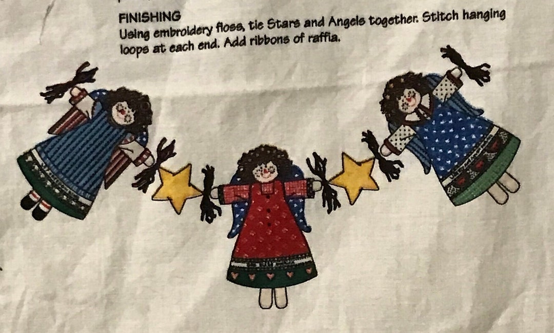 Vintage, Liberty Angel Garland Panel, Hanger, Angel, Garland, Winter ...