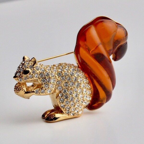 Squirrel Brooch - Etsy