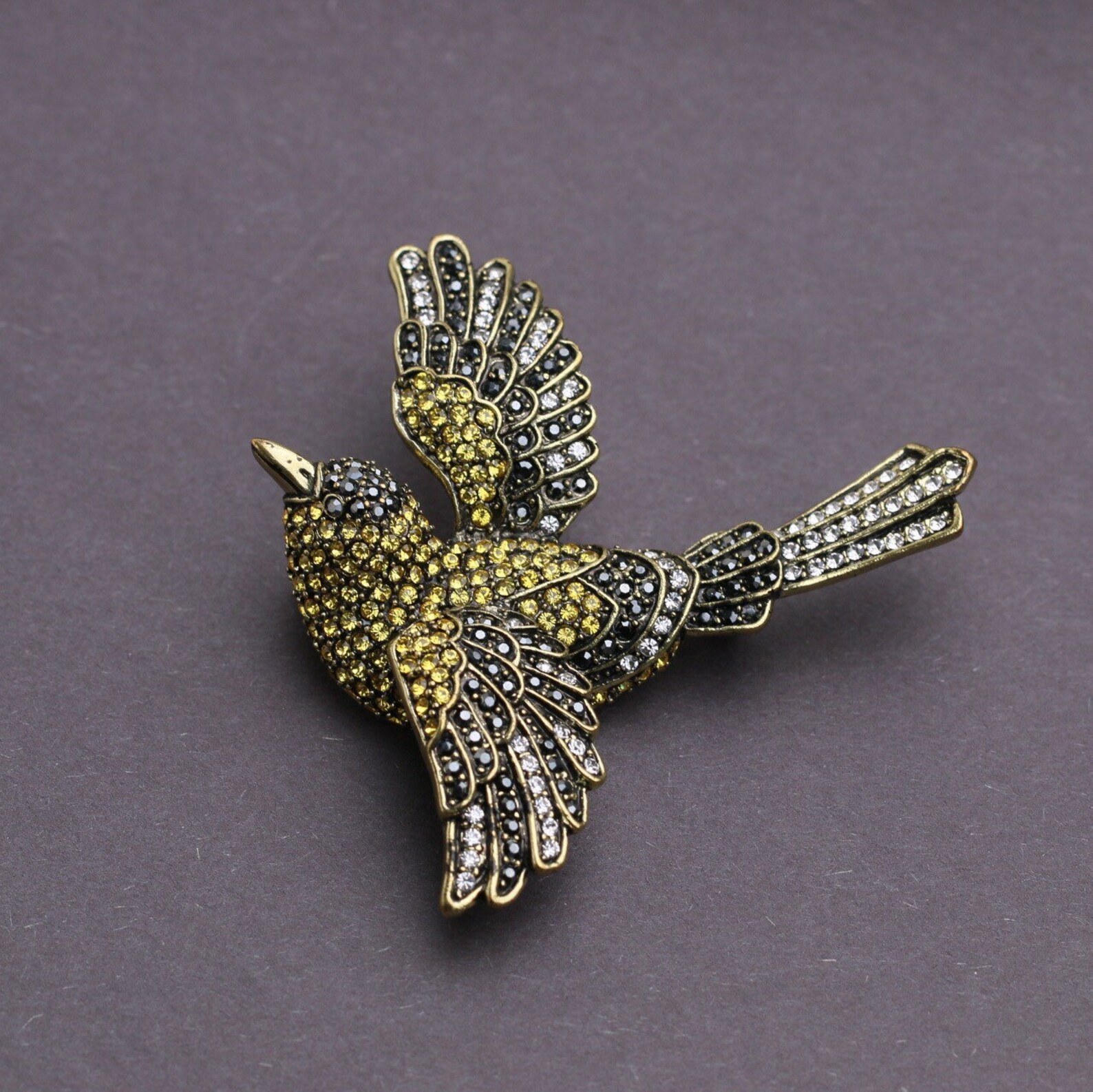 Heidi Daus "sparkling Swallow” Red Crystal Bird Pin - Etsy