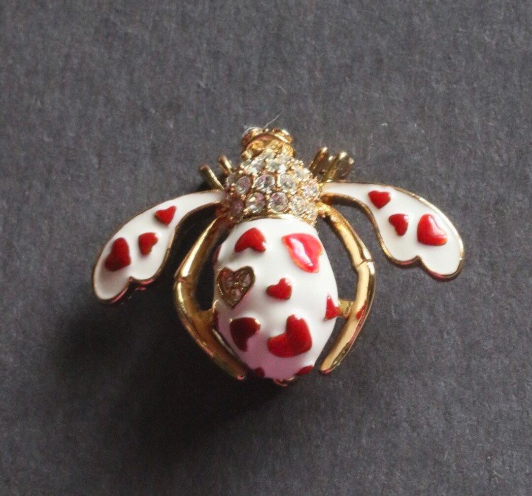 Joan Rivers Choice of Hearts or Shamrocks Bee Pin - Etsy