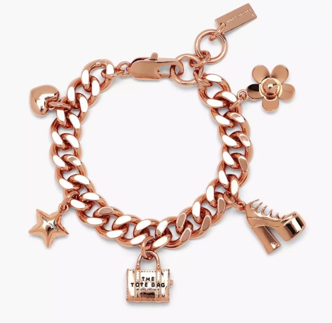 Marc Jacobs the Mini Icon Charm Bracelet in Rose Gold - Etsy