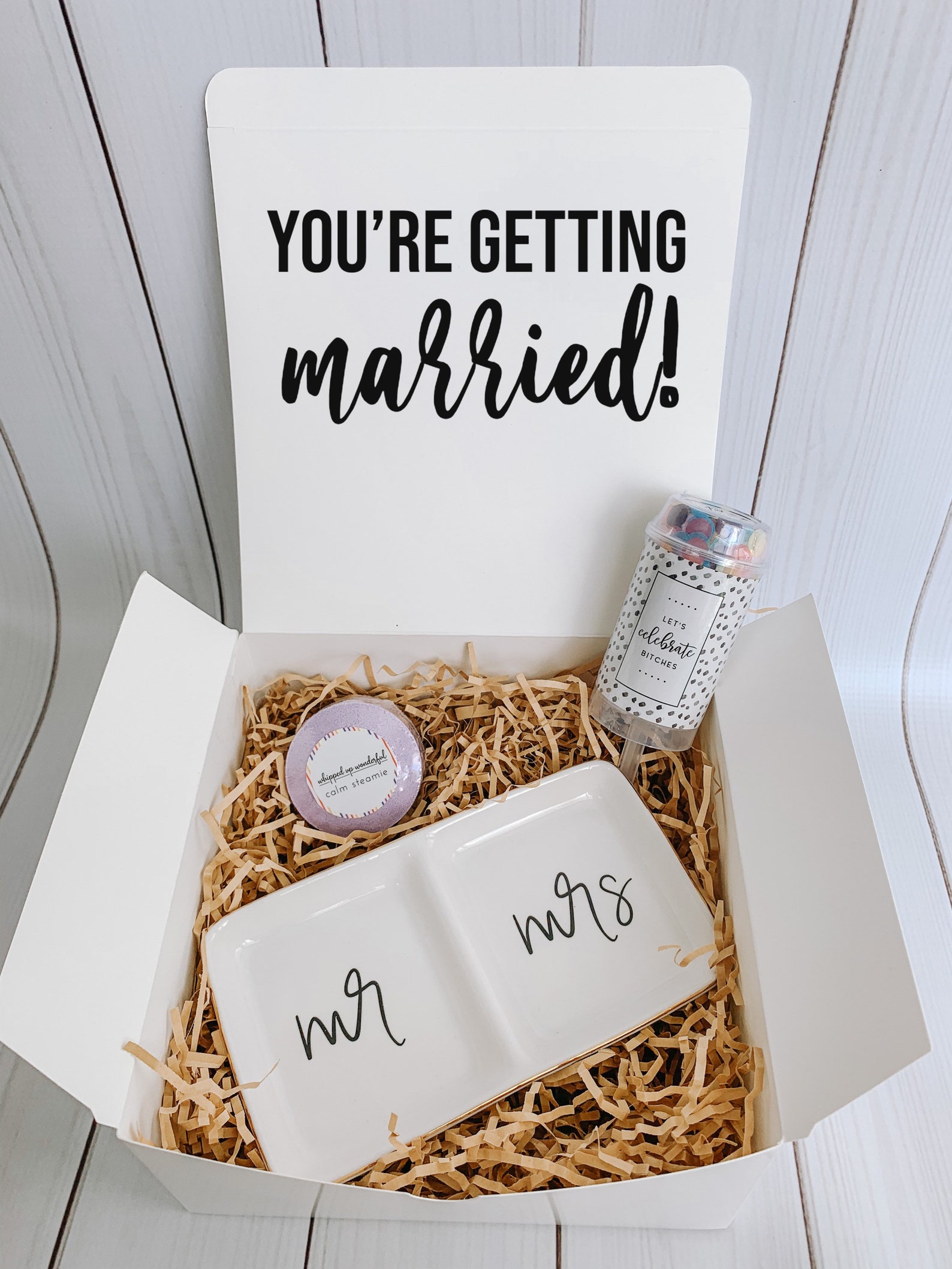 Congratulations Box / Engagement Box / Engagement Gift / - Etsy