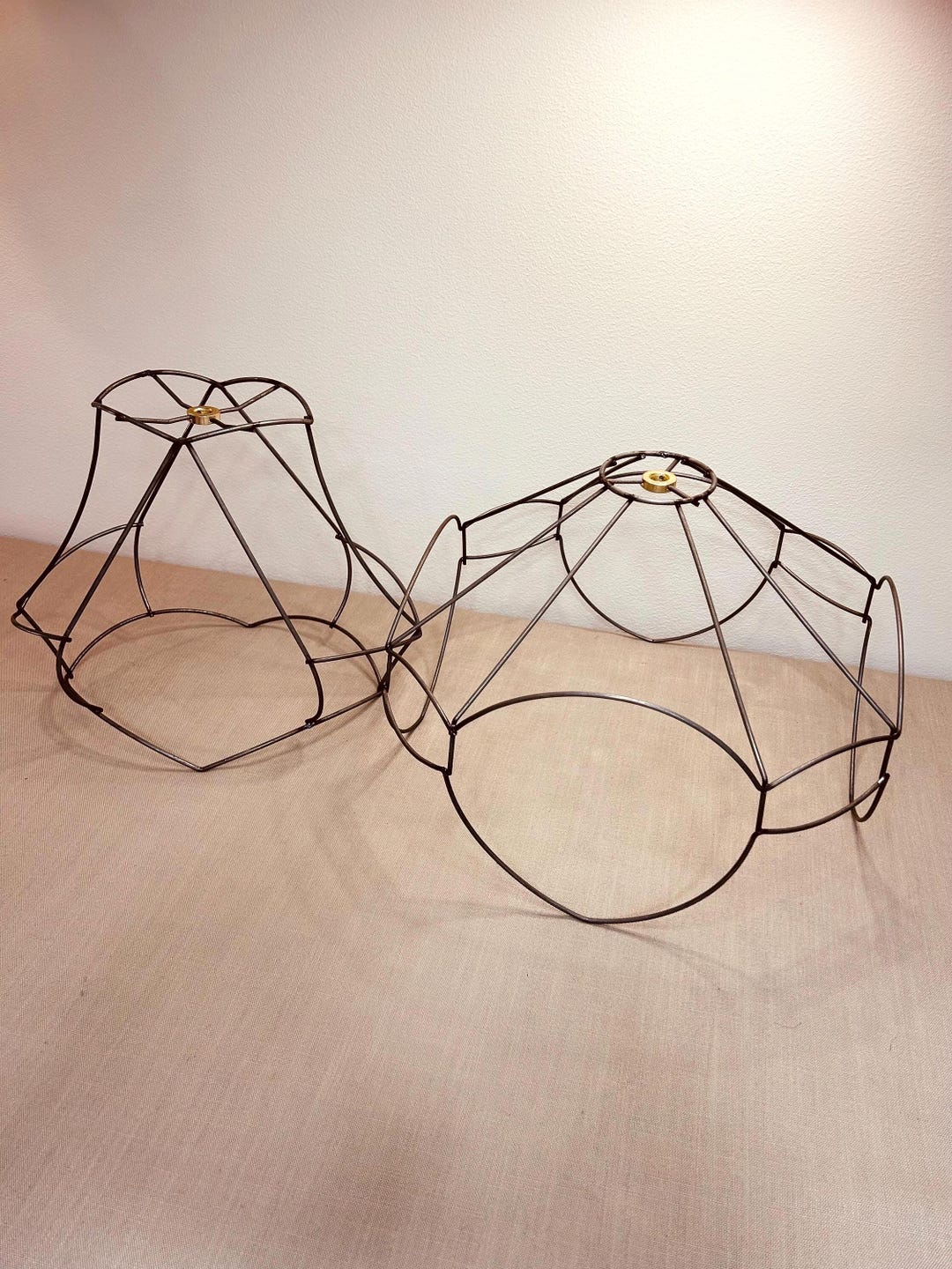 Victorian Lampshade Wire Frame Set – 2 DIY Lamp Frames for Fabric ...