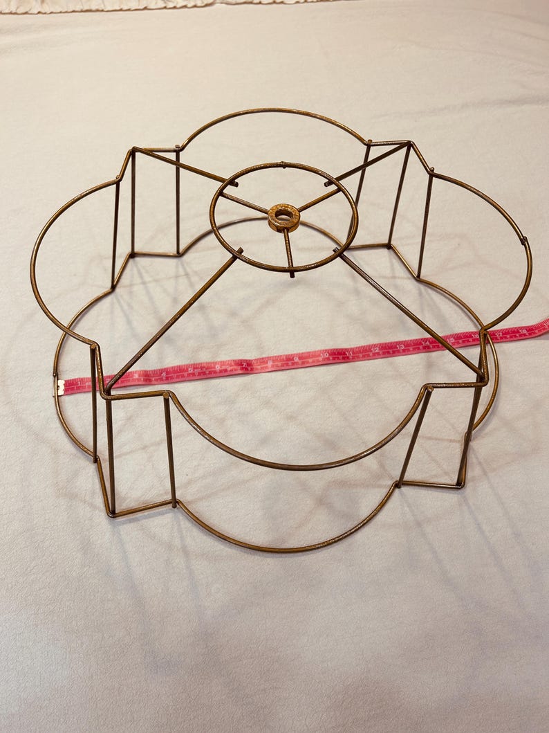 Vintage Style Lampshade Wire Frame | Floral Scalloped Wire Frame for DIY Lamp Shade Making ...