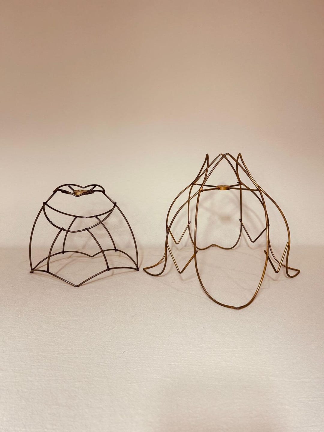 Victorian Style Lampshade Skeleton Wireframe Base - Handmade Wire Frame ...