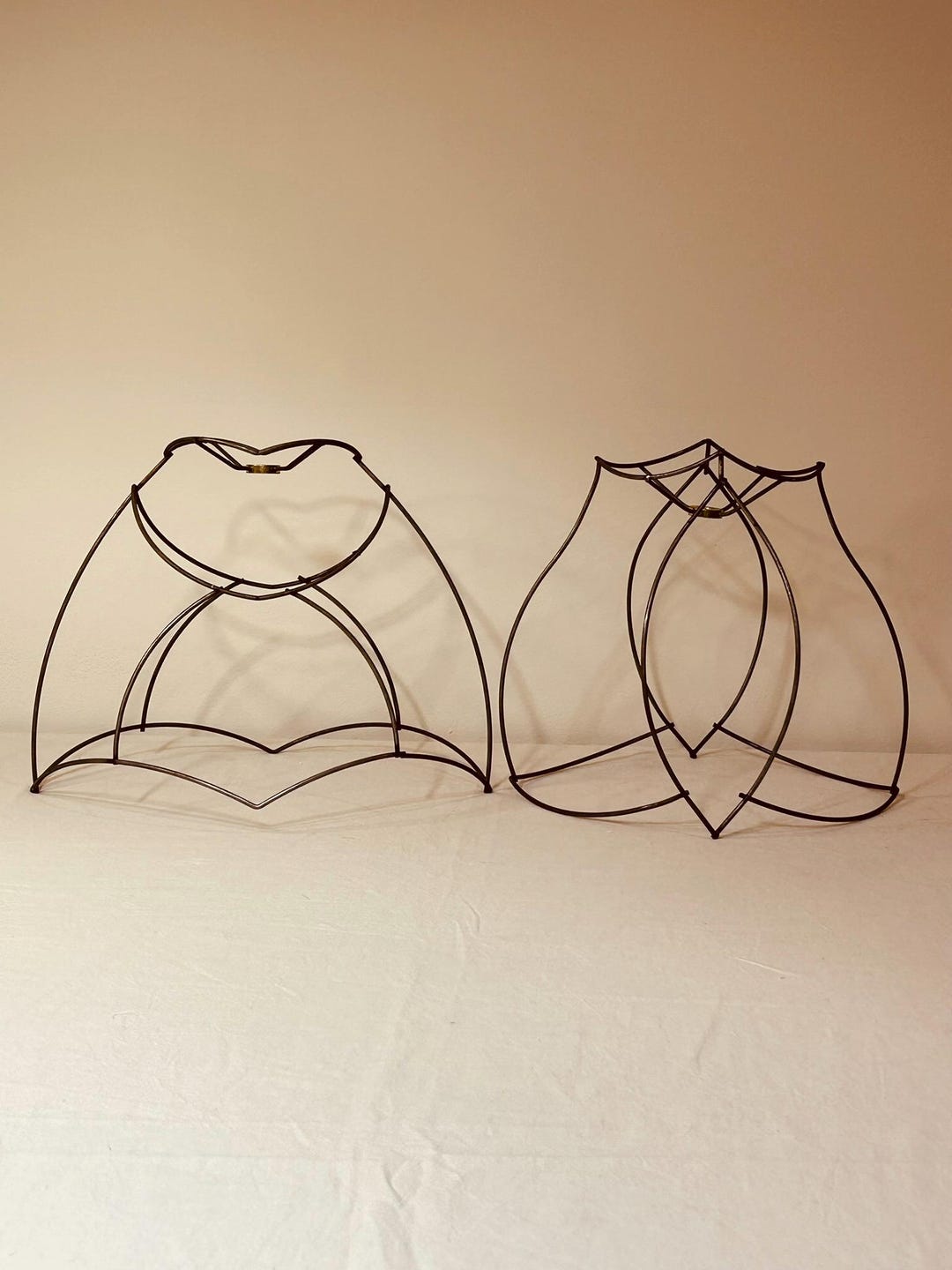 Victorian Style Lampshade Skeleton Wireframe Base Handmade Wire Frame ...