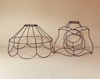 Victorian Style Lampshade Skeleton Wireframe Base Handmade Wire Frame ...
