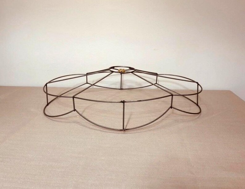 Oval Lampshade Wire Frame for DIY | Scalloped Edge Wire Lampshade Base for Fabric Covering ...