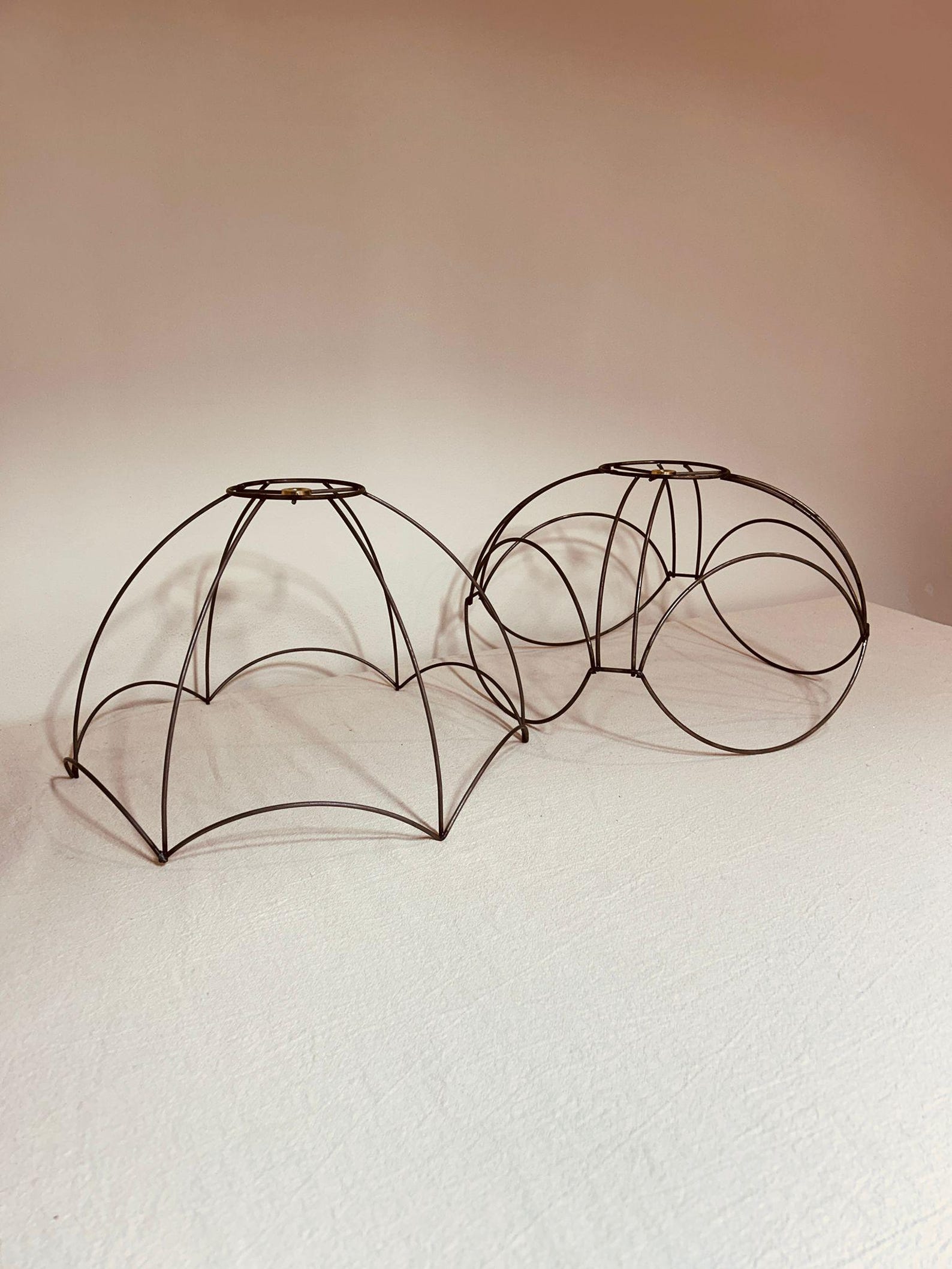 Victorian Style Lampshade Skeleton Wireframe Base Handmade Wire Frame ...