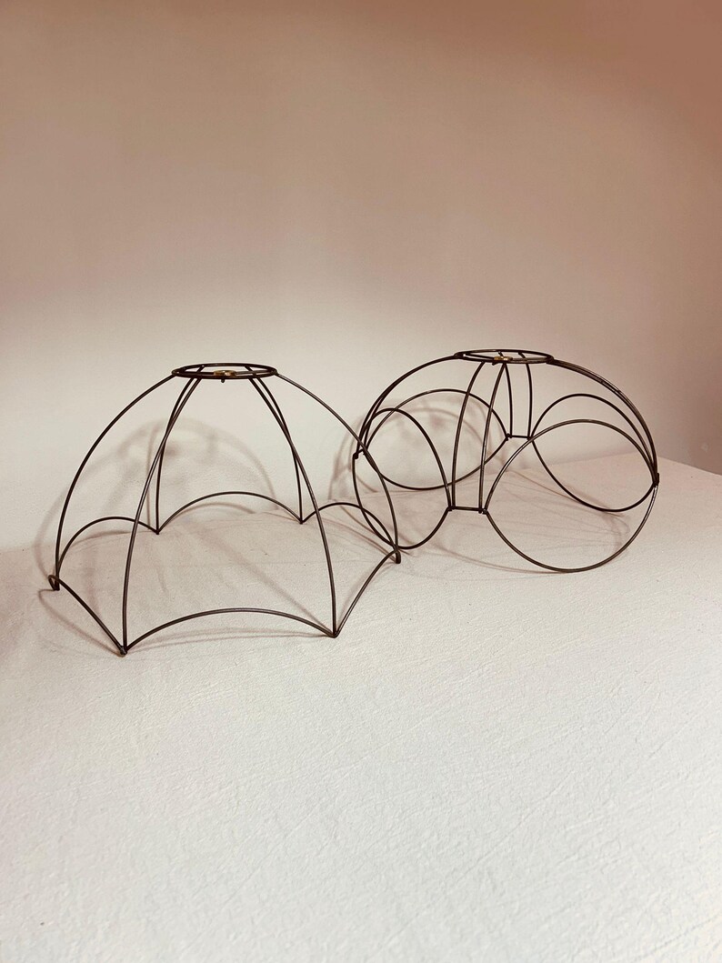 Victorian Style Lampshade Skeleton Wireframe Base Handmade Wire Frame ...