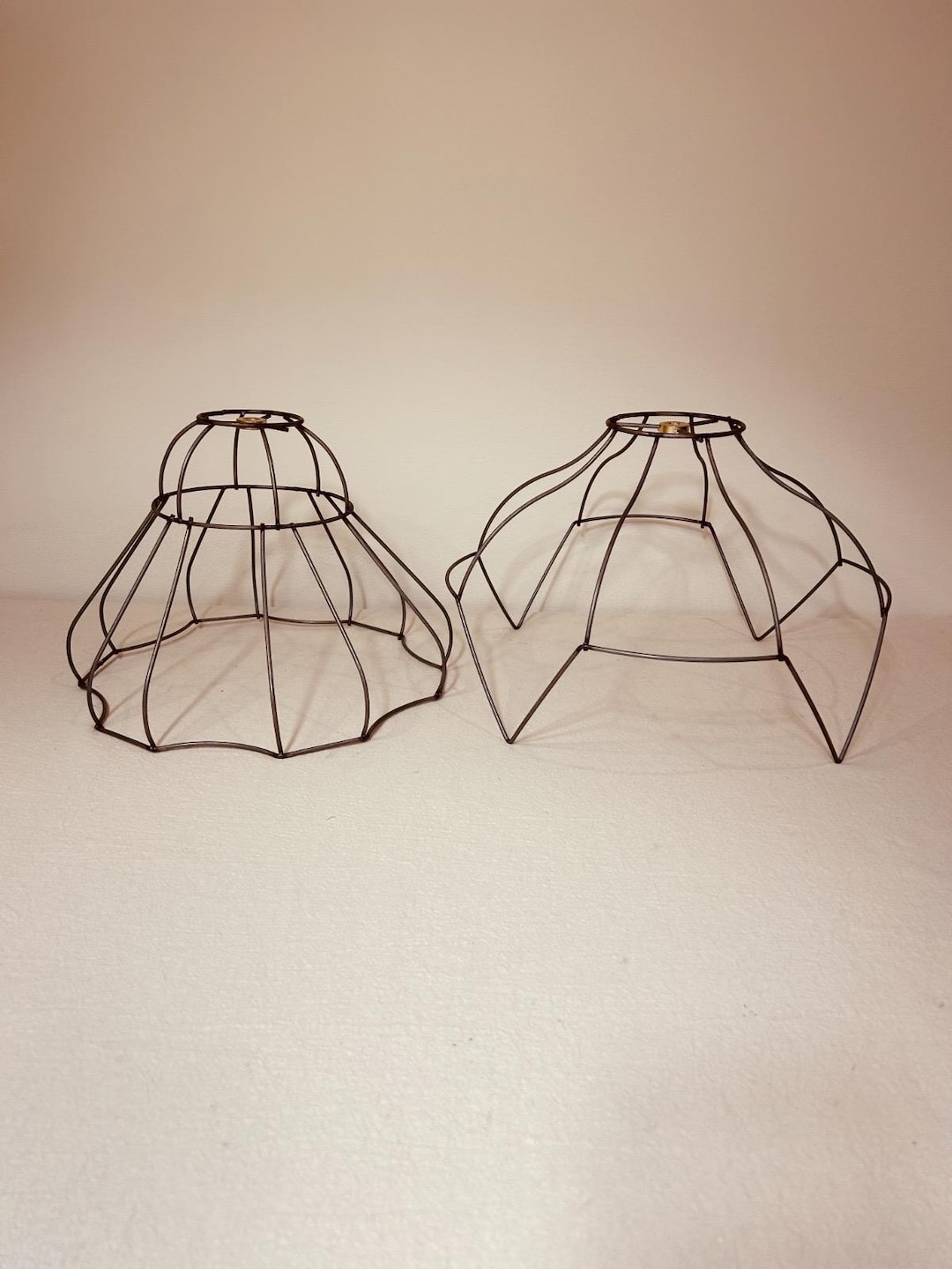 Victorian Style Lampshade Skeleton Wireframe Base Handmade Wire Frame ...