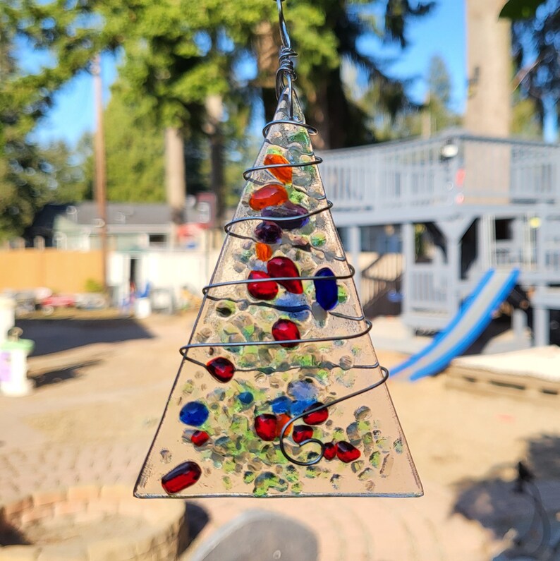 Small Glass Tree Ornament Stained Glass Tree Tree Window - Etsy