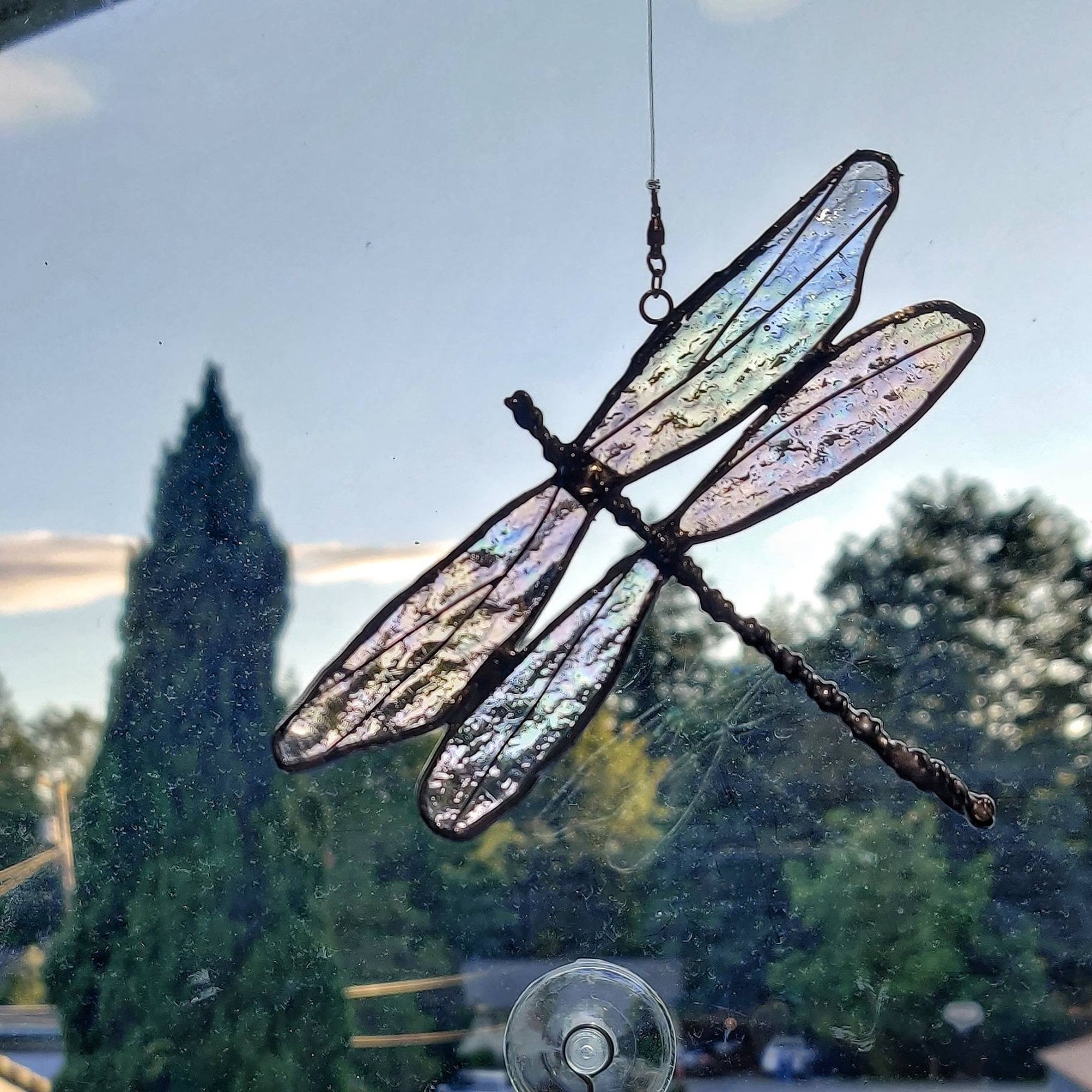 Dragonfly Window Decoration Dragonfly Suncatcher Glass Art - Etsy