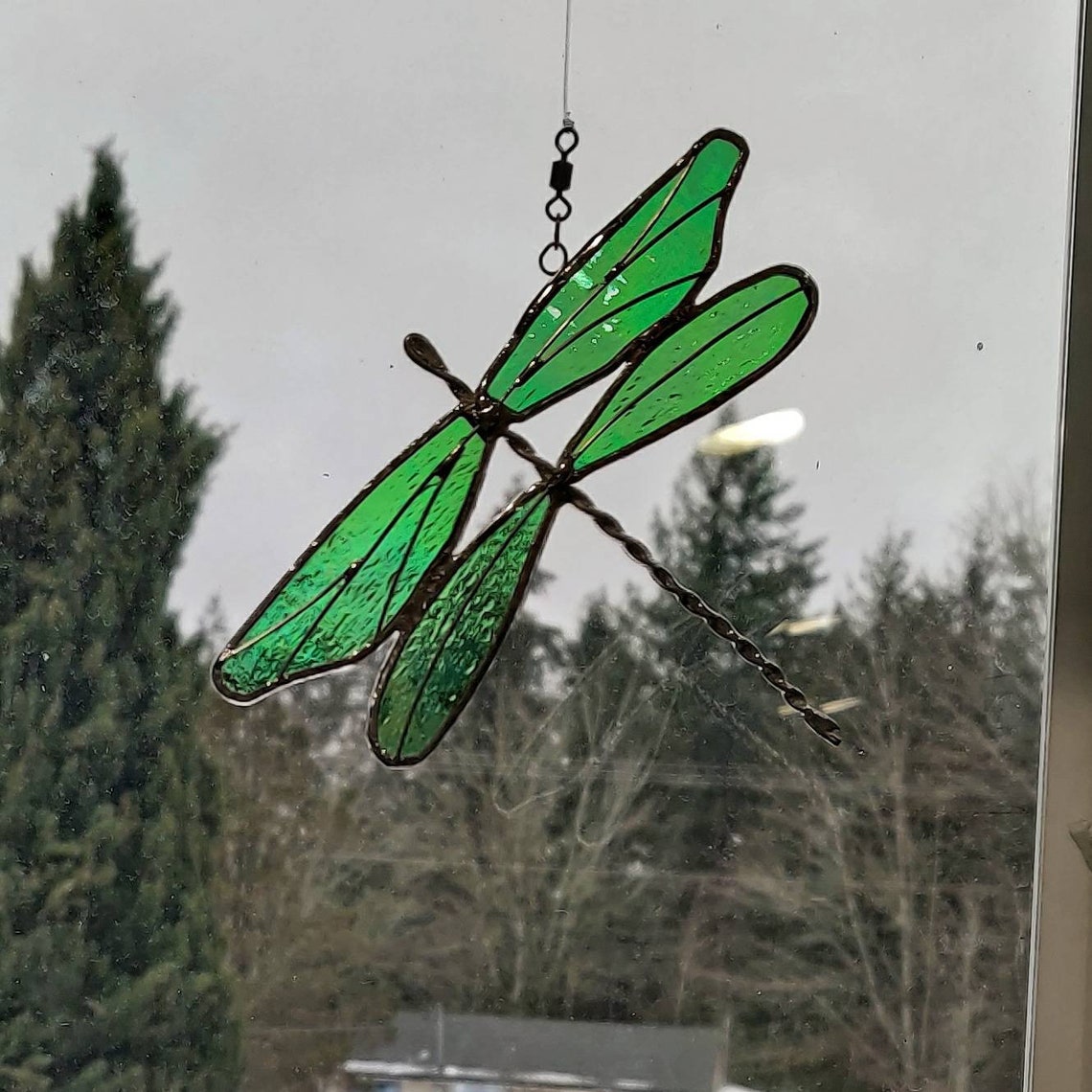 Dragonfly Window Decoration Dragonfly Suncatcher Glass Art - Etsy