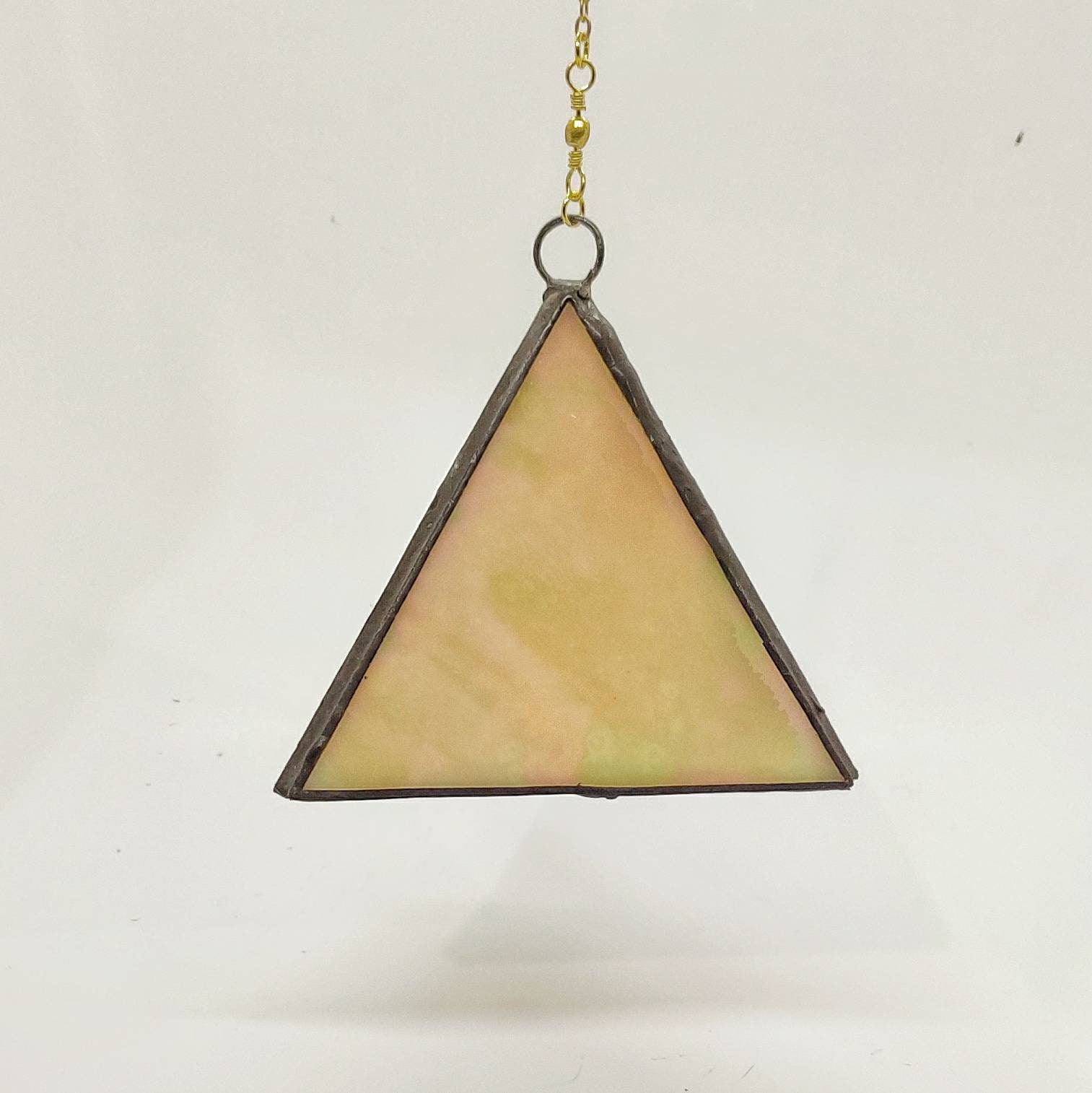 Hanging Pyramid Decorative Stained Glass Pyramid Glass | Etsy