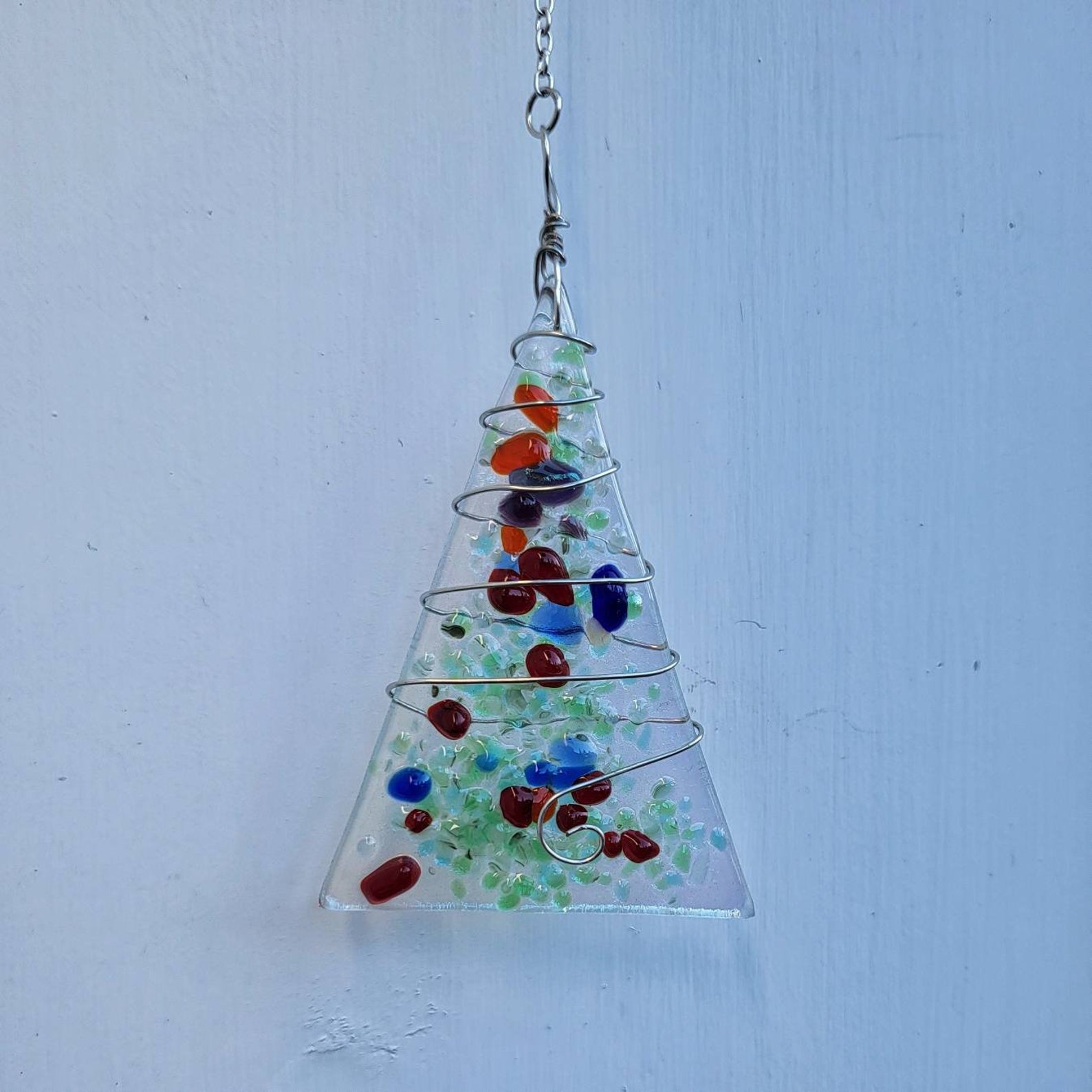 Small Glass Tree Ornament Stained Glass Tree Tree Window - Etsy