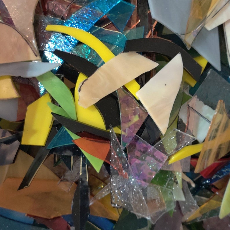 2lbs Scrap Glass, Mosaic Glass, Multicolored Glass for Art, Small Glass ...