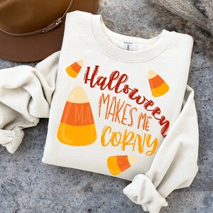 Halloween Makes Me Corny Sublimation Clip Art / Candy Corn / Hand Drawn ...