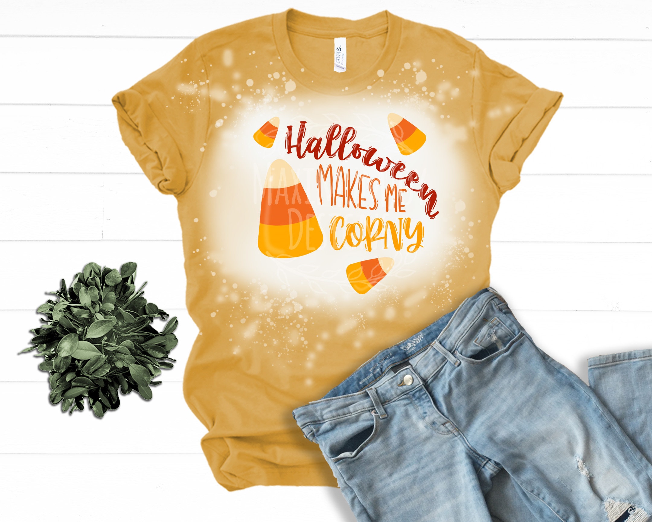 Halloween Makes Me Corny Sublimation Clip Art / Candy Corn / Hand Drawn ...