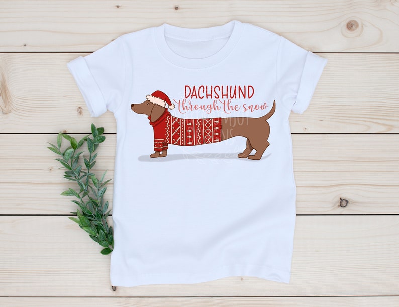 Dachshund Through the Snow Sublimation Clip Art / Christmas - Etsy