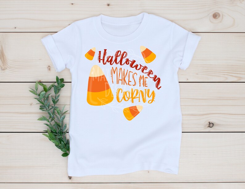 Halloween Makes Me Corny Sublimation Clip Art / Candy Corn / Hand Drawn ...