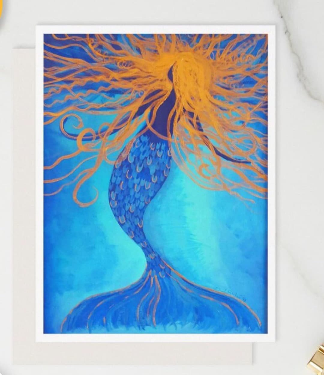 GREETING CARDS (5 Classic Mermaid Cards) - Etsy