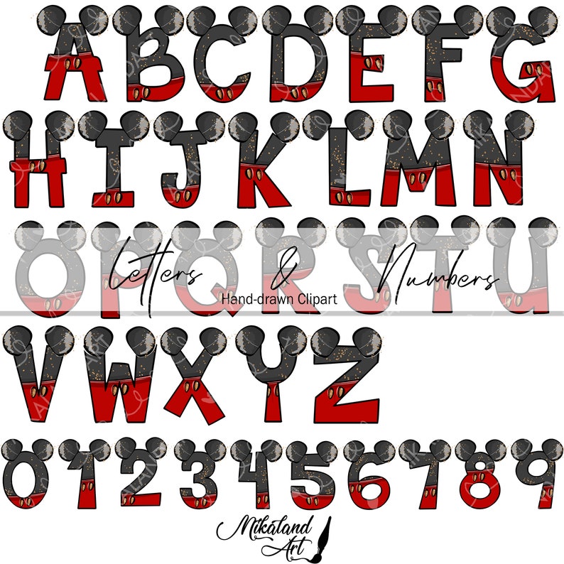 Mickey Mouse Alphabet Letters Mickey Mouse Alphabet Letters